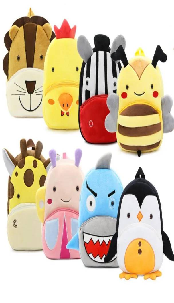 Cartoon Animal Backpack With Stuffed Animal For Kids Mini Kindergarten ...