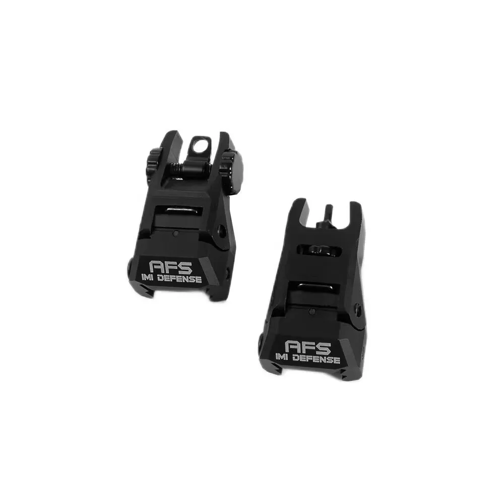 Tactical Scopes Foldable Fiber Optics Iron Sights AFS Flip Up Metal ...