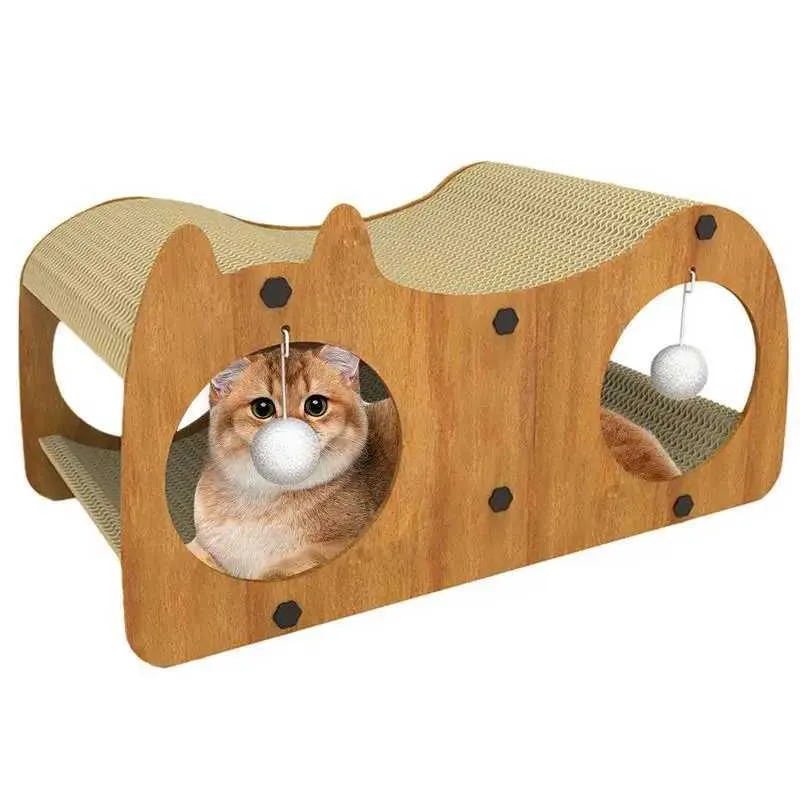 FunXJ240817 Cardboard Cat Scratch House Indoor Cat Tunnel With ...