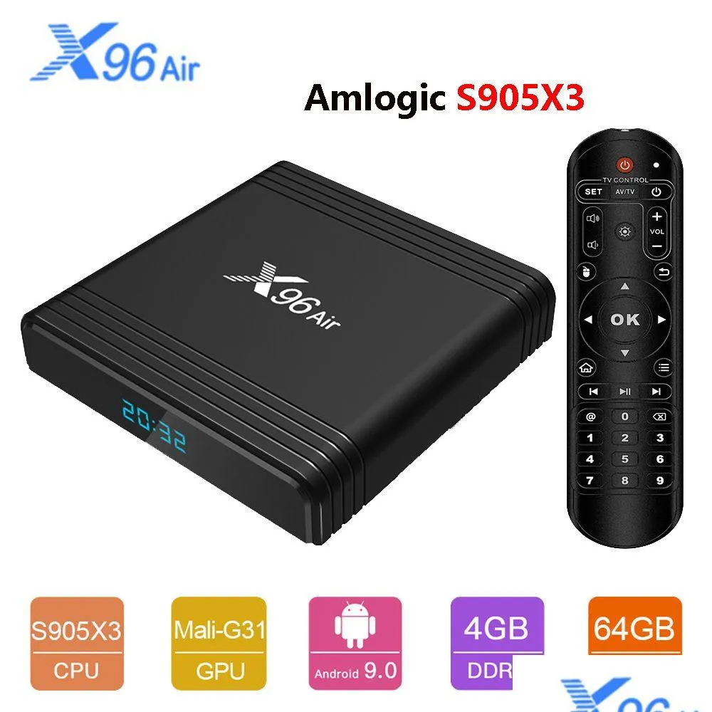 DHgate.com:4K 8K UHD Android 11 TV Box, X96 Air 4GB 64GB Amlogic S905X3 Quad-Core Smart TV Box ...