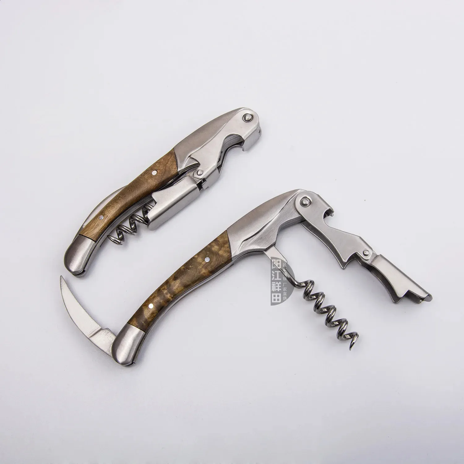 Premium Wood Handle Bottle Opener - Portable Wine & Beer Cap Remover ...