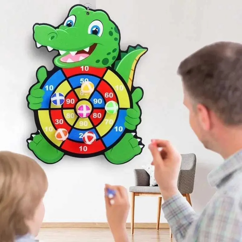 Montessori Dart Board Target Game: Sticky Ball Toss For Kids 4 6 ...