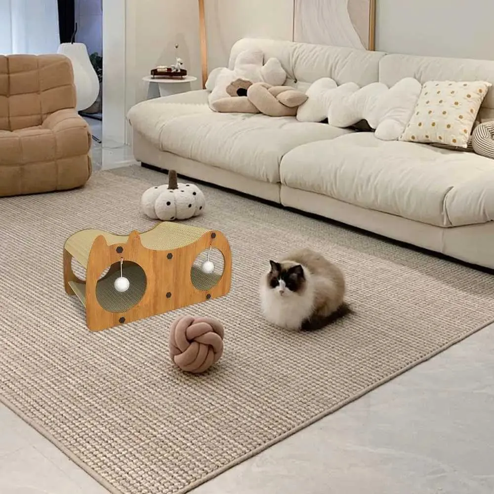 Cat Scratch House: Cardboard Cat House with Integrated Tunnel and ...