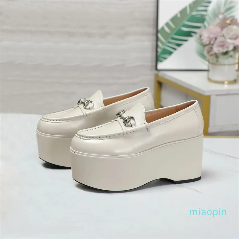 Platform Loafers: Leather Women's Small Leather Casual Designer Shoes ...