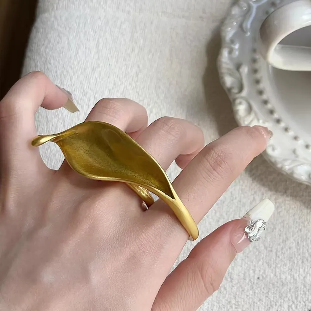 Evil Eye Ring Set - Gold & Silver Leaf Design, Stainless Steel Turkish ...