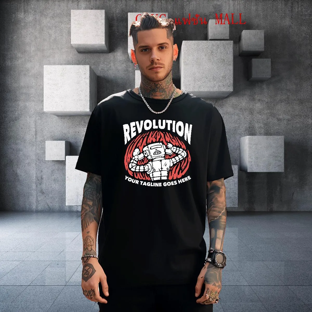 Oversized Cotton Crew Neck Tees: Cool Designs for Men, Street Casual ...
