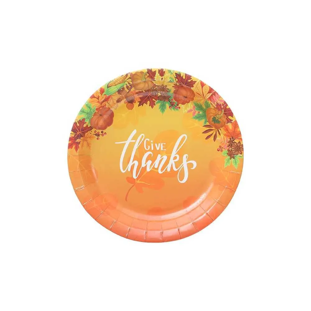 Autumn Vibes Thanksgiving Party Decorations - Maple Napkins, Plates ...