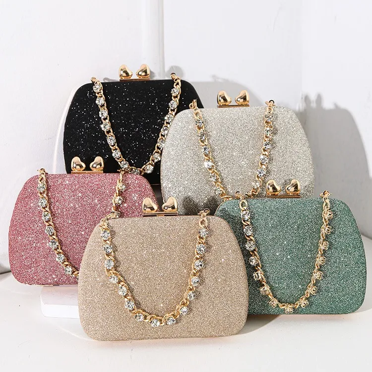 Diamond Chain Bag Mini Diamond En Forma De Bolso Crossbody Para Eventos ...