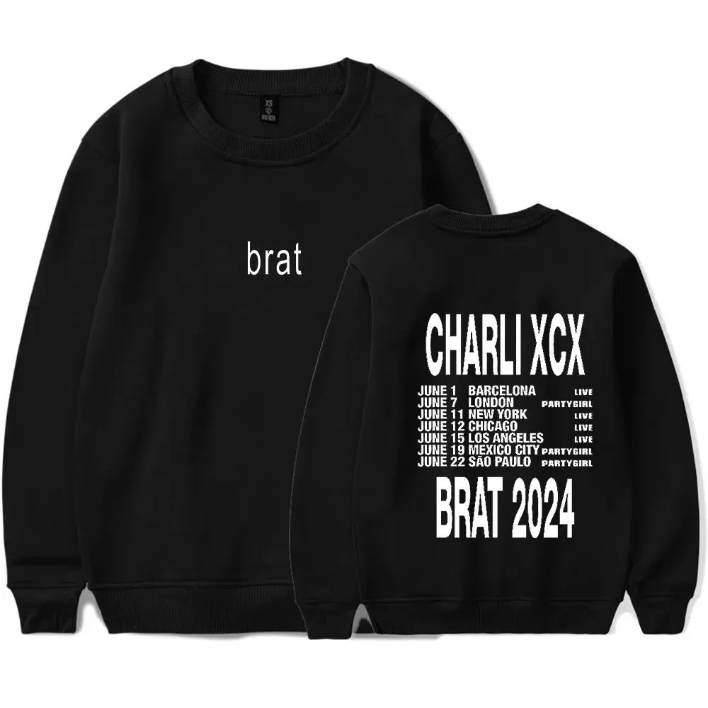 Charli XCX Merch Brat Tour 2024 Oversized Hoodie Unisex O Neck Band ...