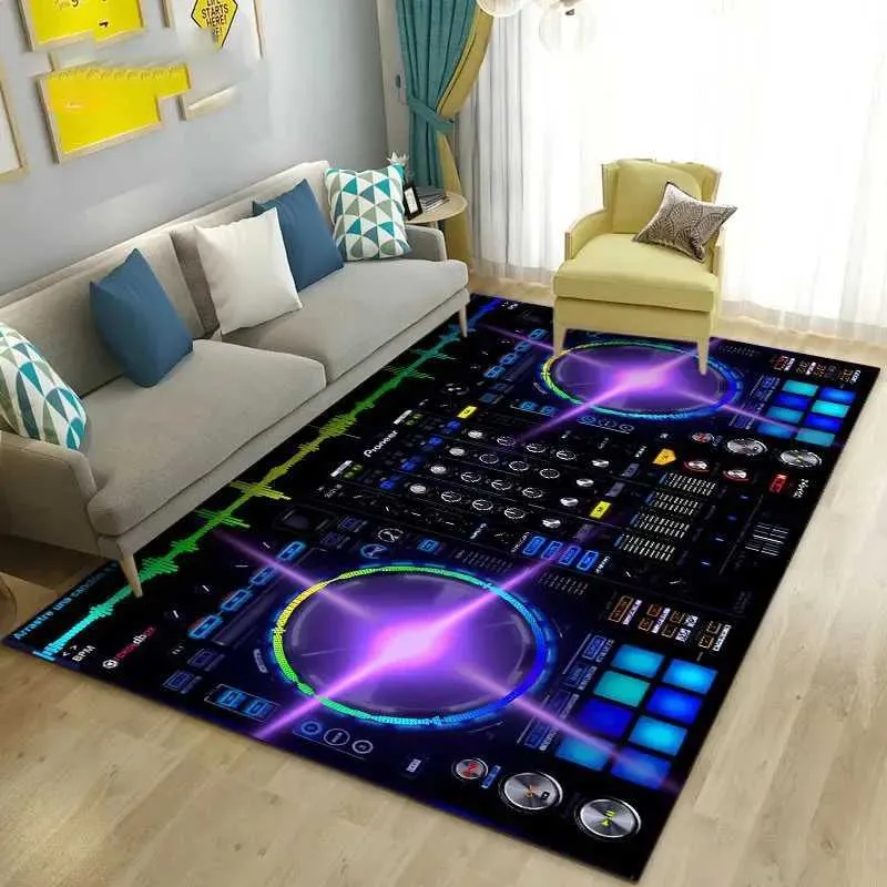 Anti-Slip 3D DJ spotify black screen Carpet for Living Room Anti-Slip 3D DJ spotify black screen Carpet for Living Room