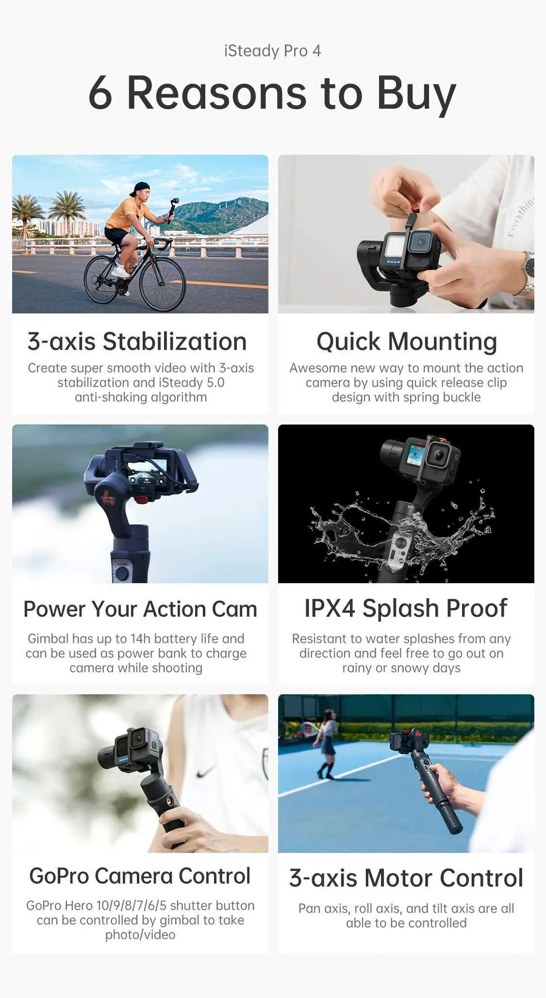 Action Camera Stabilizer Gimbal: Smooth 3-Axis Handheld for Pro-Quality ...