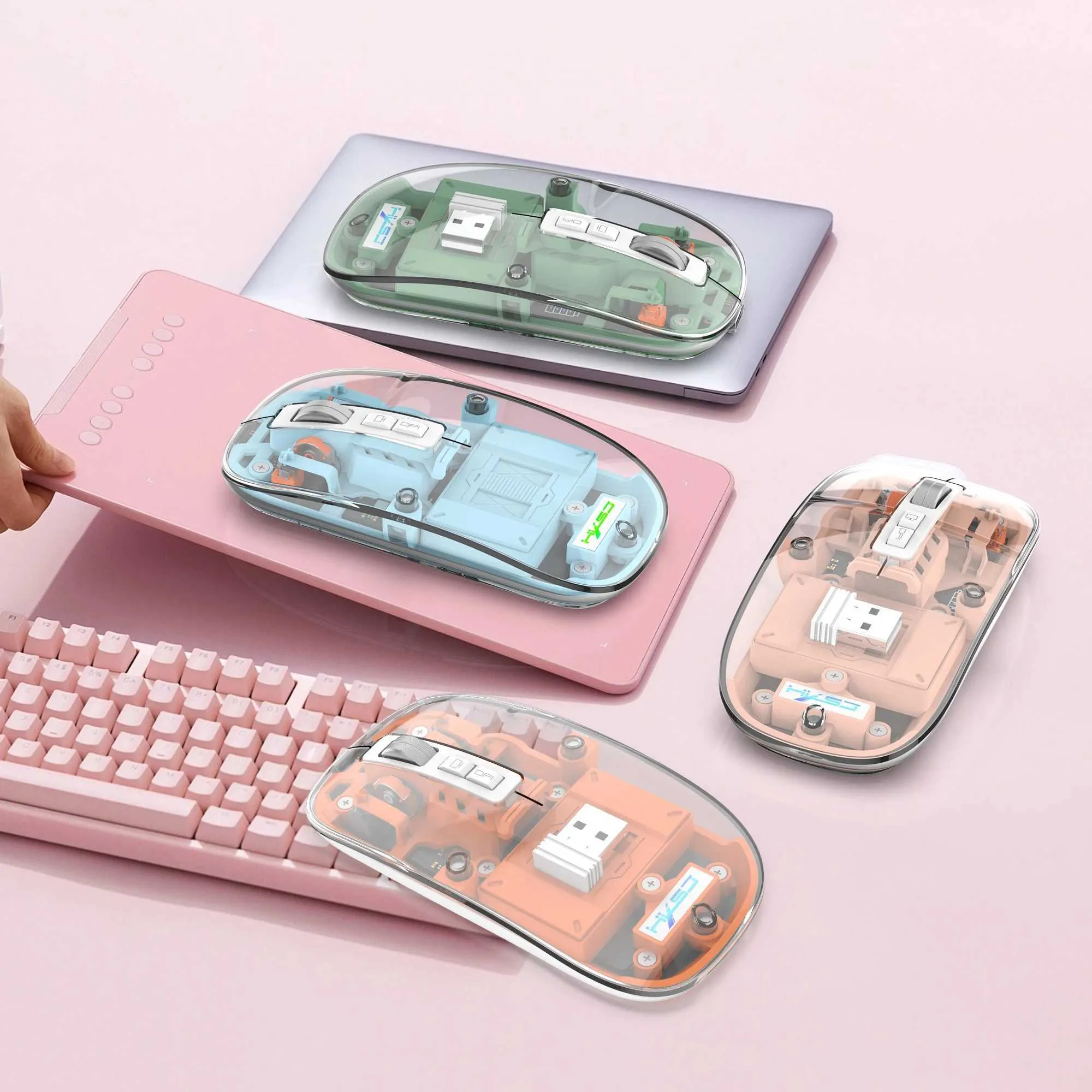 DHgate.com:HXSJ T900 Silent Wireless Mouse: 3-Mode, 400mAh Rechargeable ...