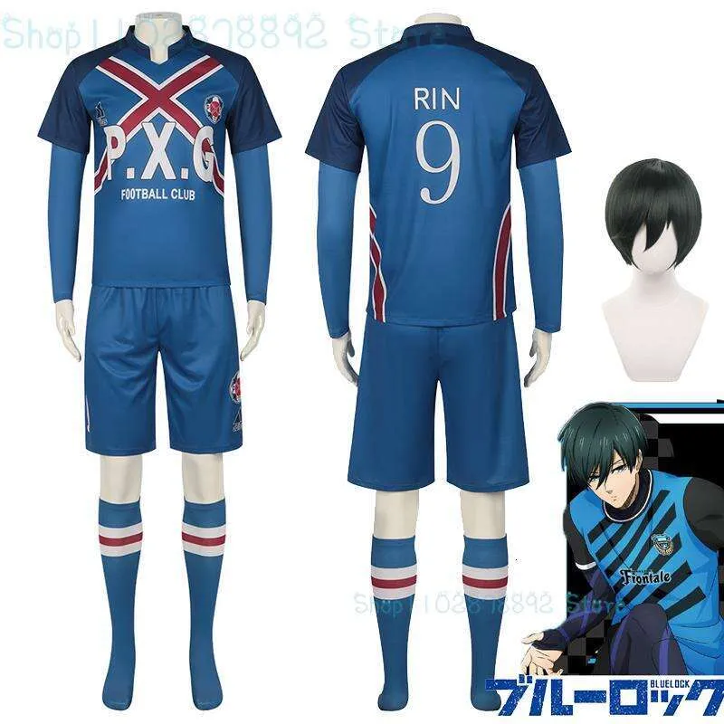 Blue Lock Anime Cosplay Jersey: Itoshi Rin & Shidou Ryusei P.X.G NO.9 ...