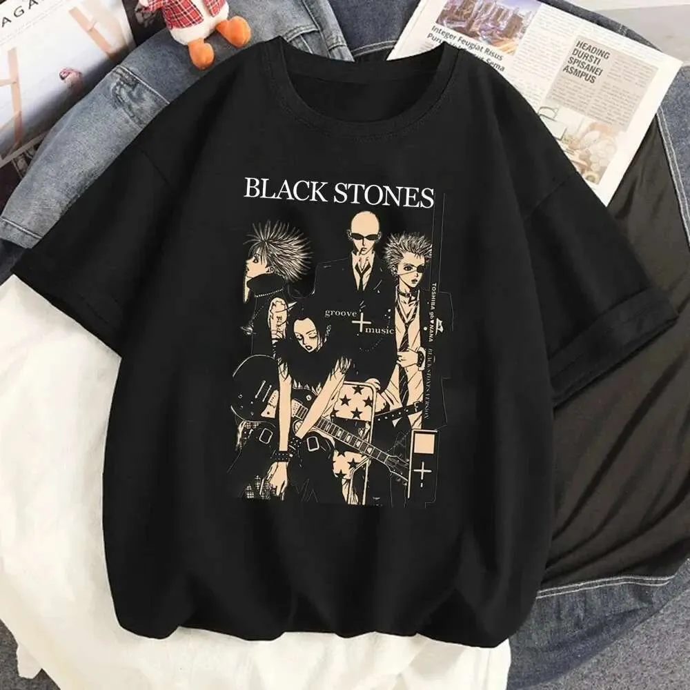 Japanese NANA Anime Cartoon Print Unisex Deftones T Shirt With Black ...