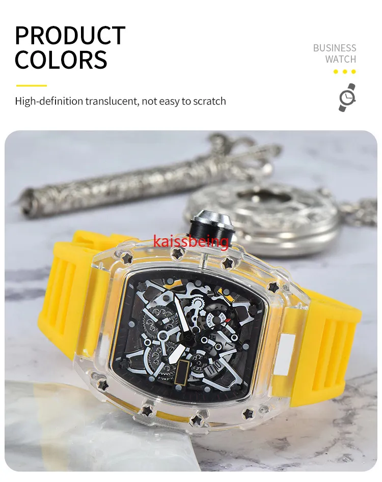 Silicone Tiger Head Quartz Ladies Skeleton Watch Business Style PU ...