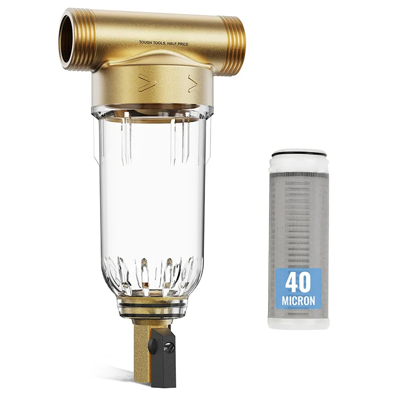 Whole House Sediment Filter: 40 Micron Spin Down for Well Water - High ...