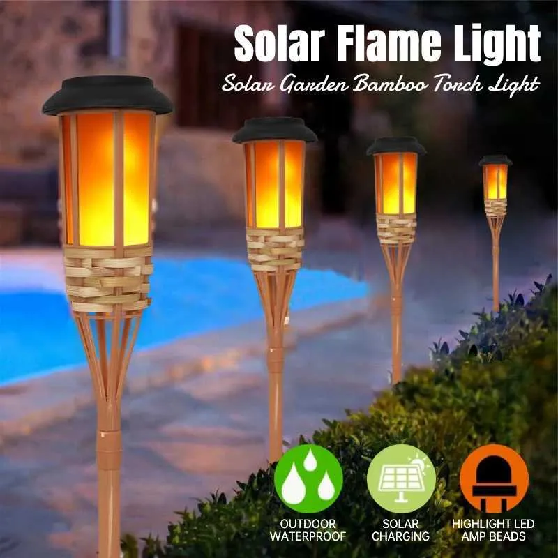 Handmade Bamboo Solar Garden Lights - LED Landscape Lighting, Solar ...