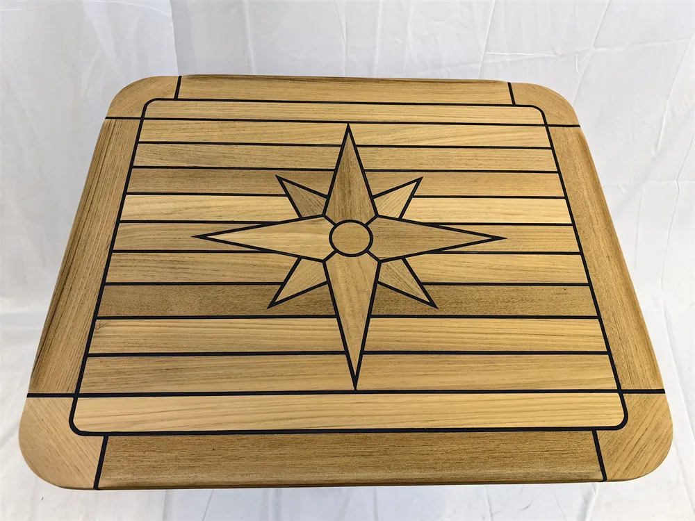 Premium Teak Boat Table Top - Rectangular Marine Yacht Table with ...