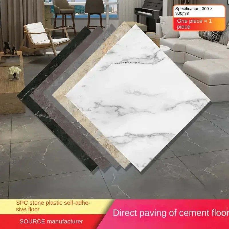 Self-Adhesive Waterproof Marble Tile Stickers: Easy DIY Floor & Wall ...