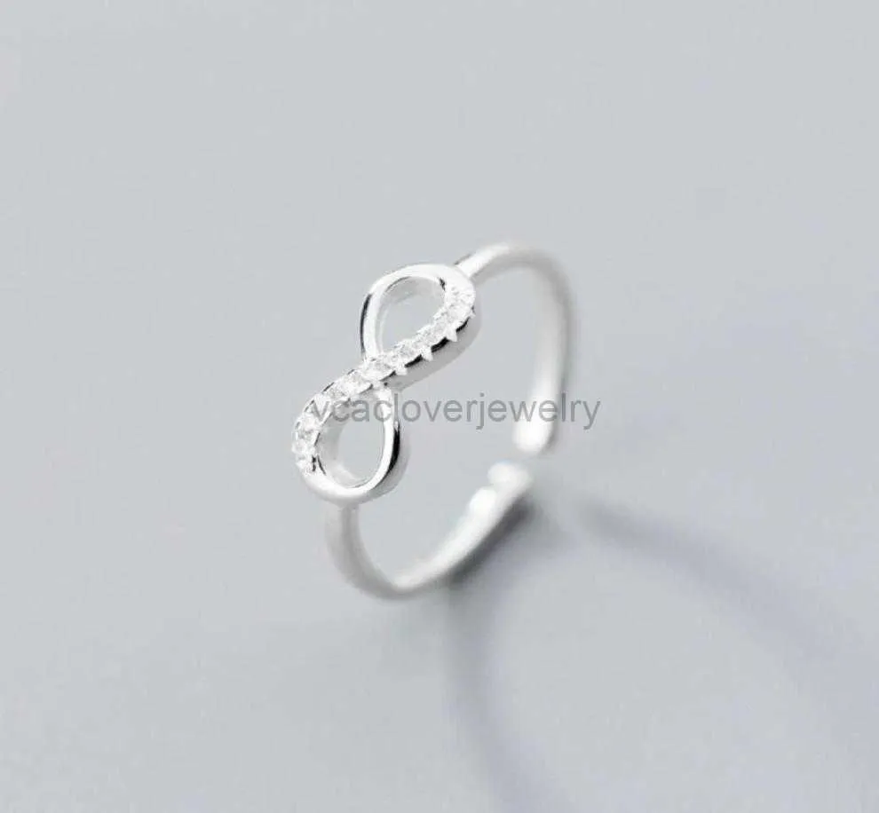 925 Sterling Silver Infinity Ring - Endless Love Zircon Engagement Ring ...