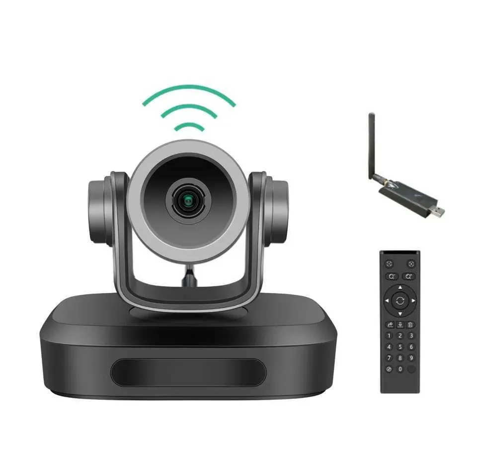 1080P HD Webcam with 360° PTZ & 3x Zoom - Wireless WiFi Camera for ...