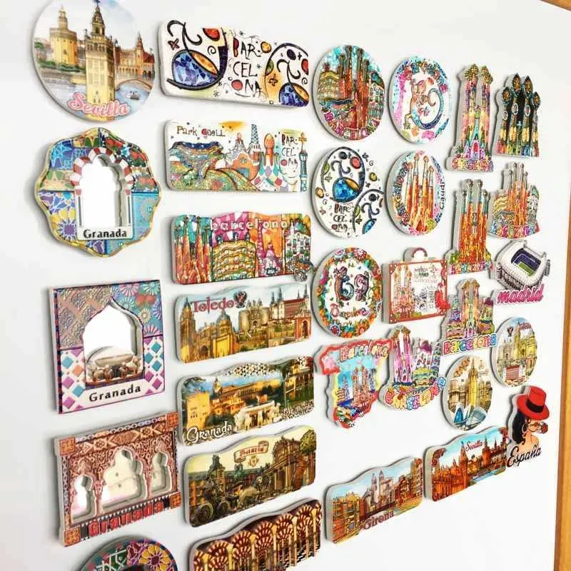 Spain Travel Souvenirs: Charming Magnetic Fridge Stickers - Best Seller ...