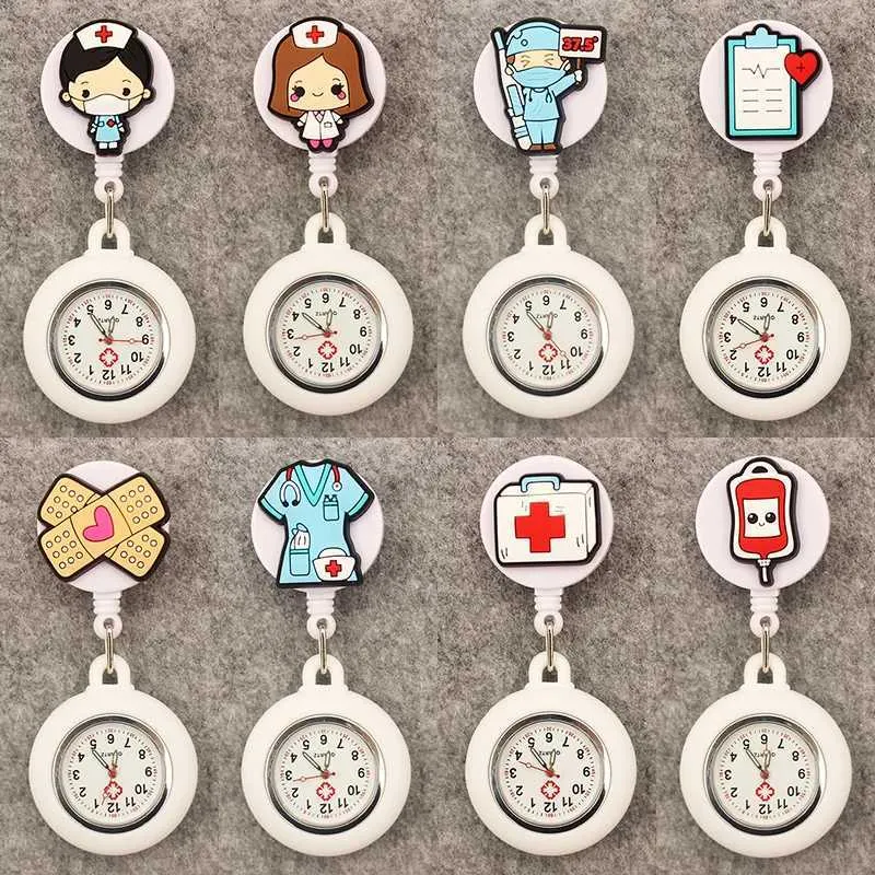 W240820 Nurse Pocket Watch Scalable Medical Clip Badge Watch For ...