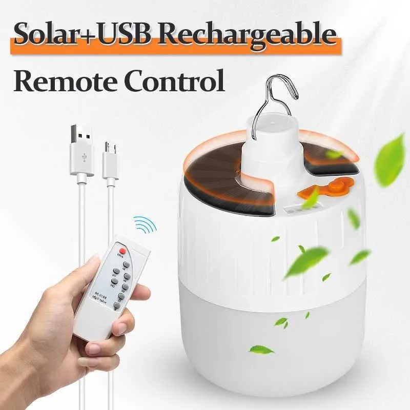 DHgate.com:Solar LED Bulb Lamp with Remote Control: USB Rechargeable ...