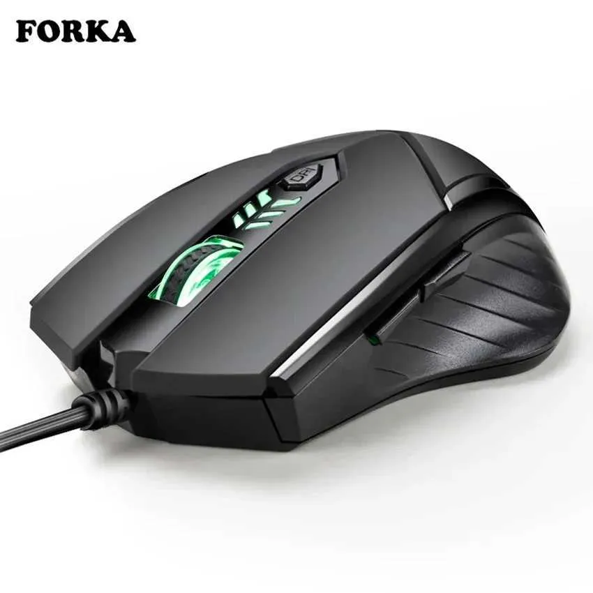 Silent Click Gaming Mouse - USB Wired, 6 Buttons, LED Optical ...