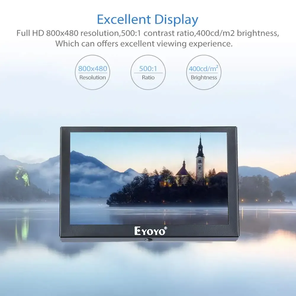 S501H 5.5-inch IPS Display 1024x768 Mini LCD with VGA AV USB and Remote ...