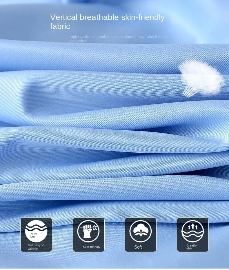 Slim Fit Long Sleeve Dress Shirt - Korean Style, Non-Iron, Professional ...