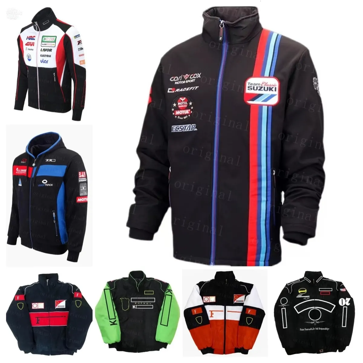 F1 Racing Jackets For Men Windproof Cotton Hoodies With Full ...