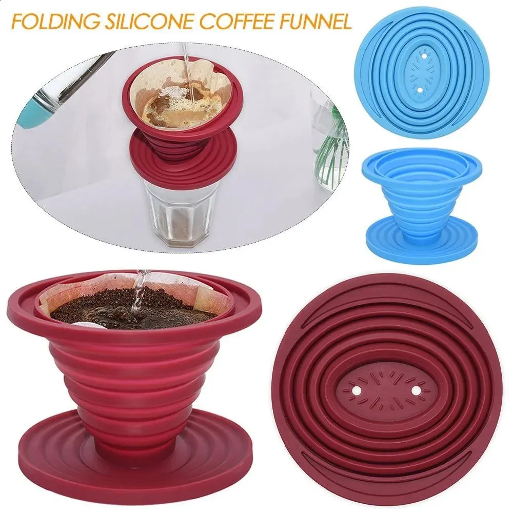 Collapsible Silicone Coffee Dripper - Heat Resistant, Portable Camping ...