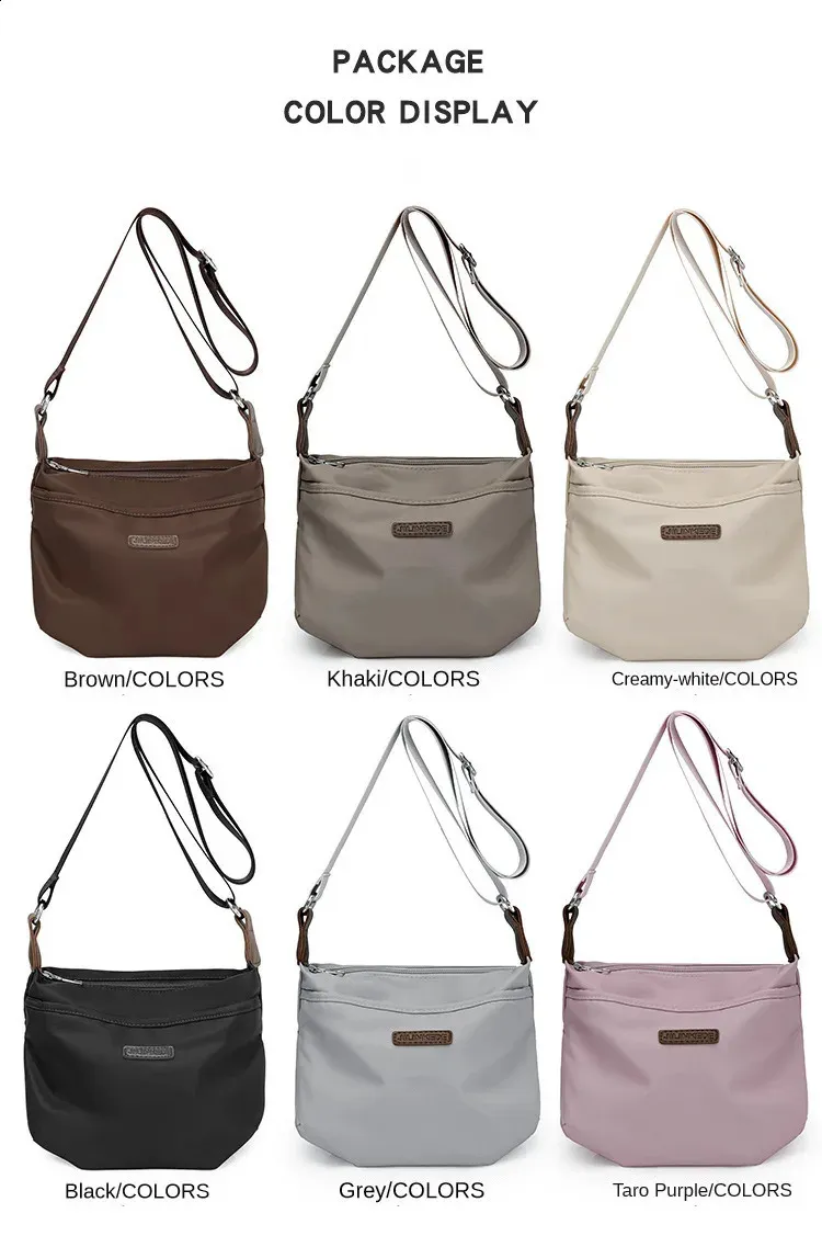 Waterproof Crossbody Bag for Women - Lightweight Nylon Shoulder Bag ...