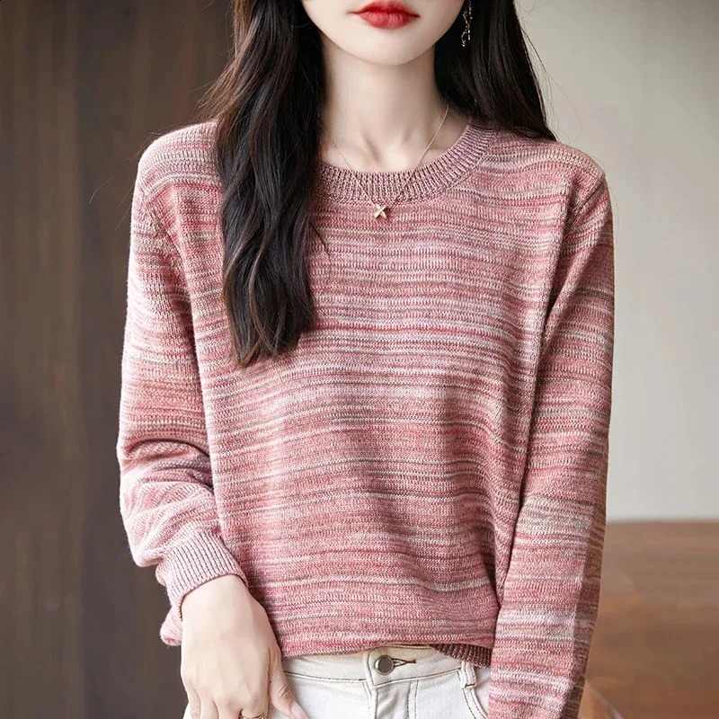 LDZWSM Womens Loose Fit Acetate Long Sleeve Knit Sweater Dress Pullover ...