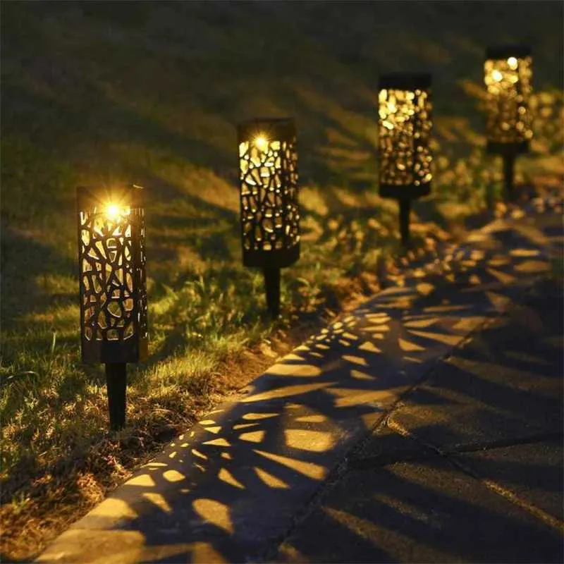 3-Piece Solar Outdoor Lamp Set: Mesh Hollow Design, Waterproof Lawn ...