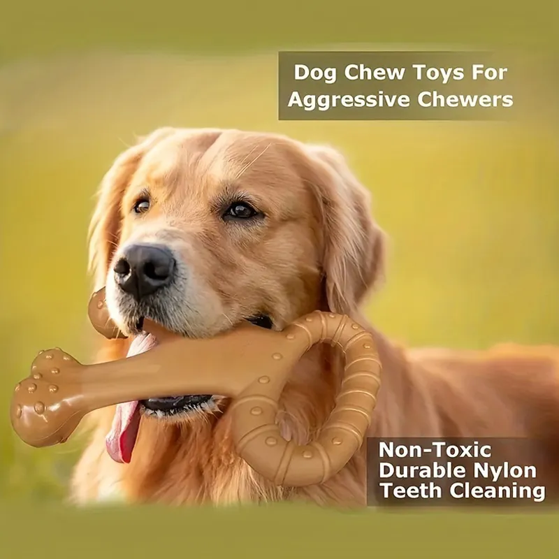Indestructible Chew Toys For Dogs, Beef Flavored Interactive Dog Chew ...