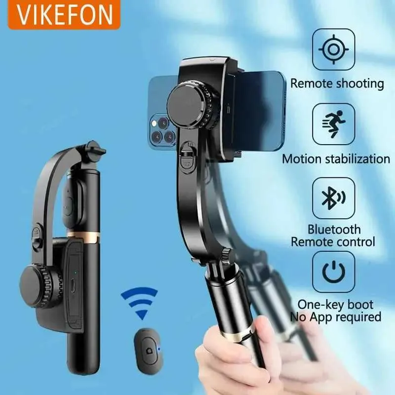 Smartphone Video Stabilizer Gimbal with Tripod & Bluetooth Selfie Stick ...