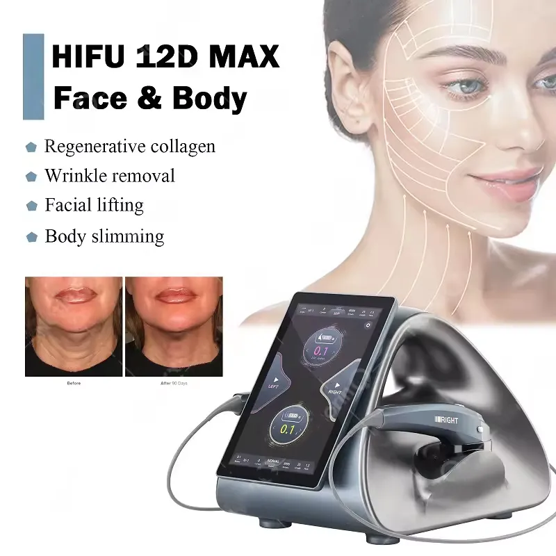 2025 Newest Portable HIFU 12D Max High Intensity Focused Ultrasound 7D 9D 12D Facial And Body ...