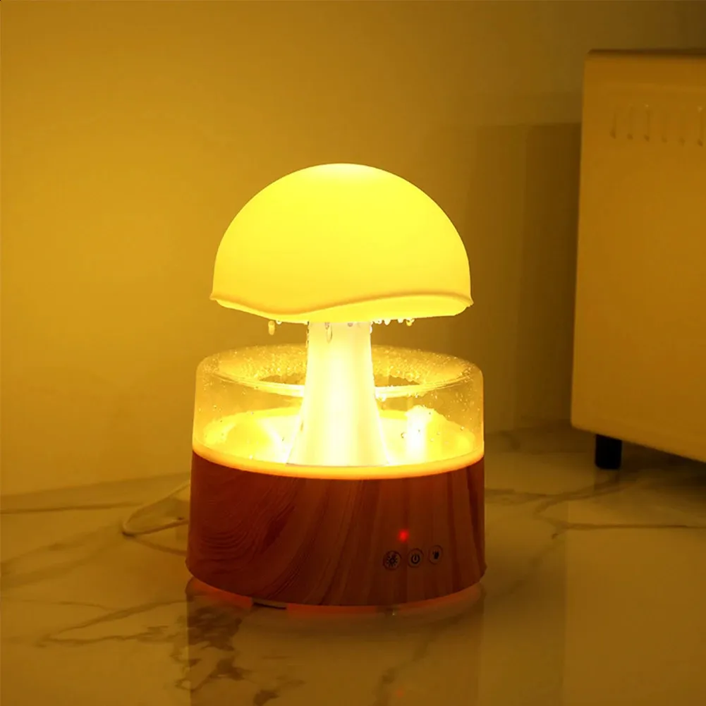 Mushroom Rain Humidifier: Ultrasonic Aromatherapy Machine with Colorful ...