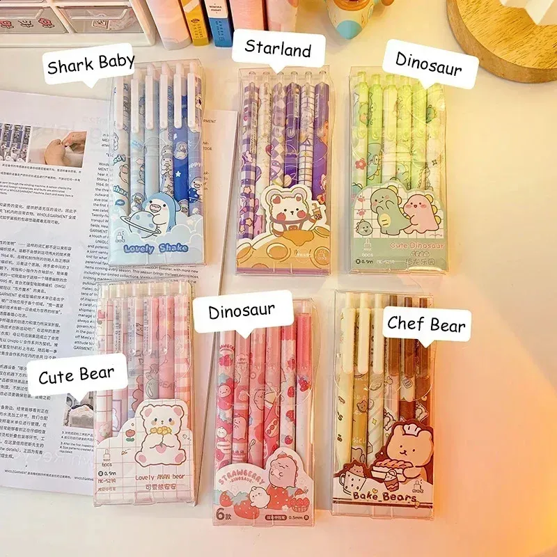 Kawaii Cute Gel Pens, Various Patterns, 0.5mm Tip, Cute Boxed Student ...