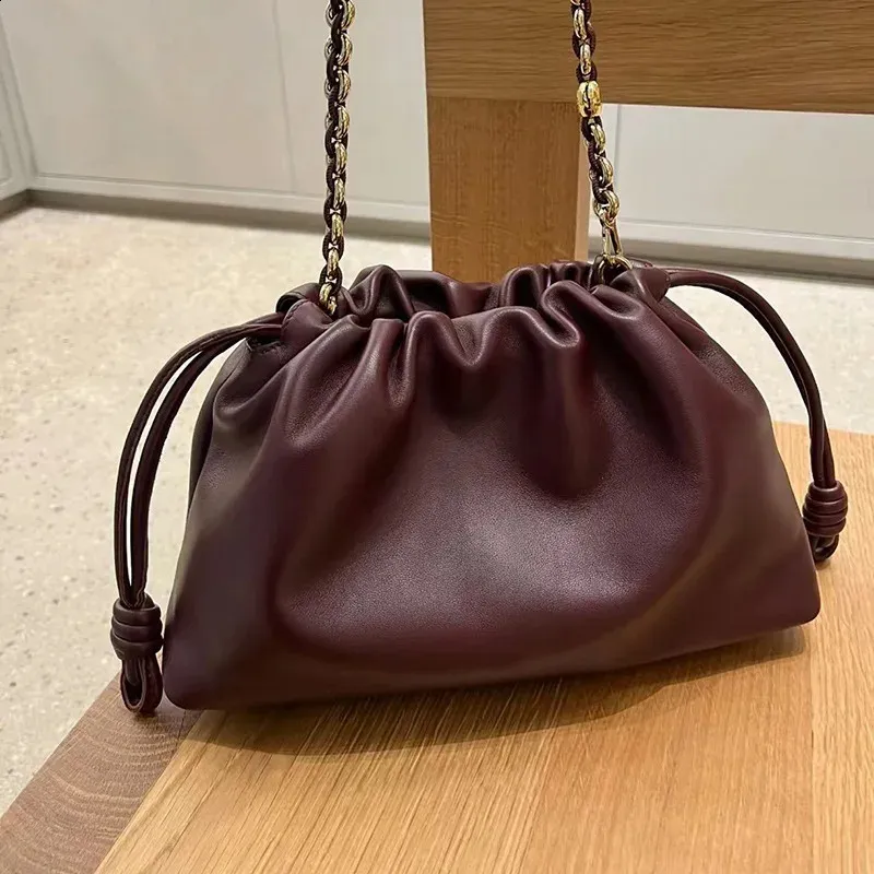 VIEE Women's Drawstring Cloud Blessing Hobo Genuine Leather One ...
