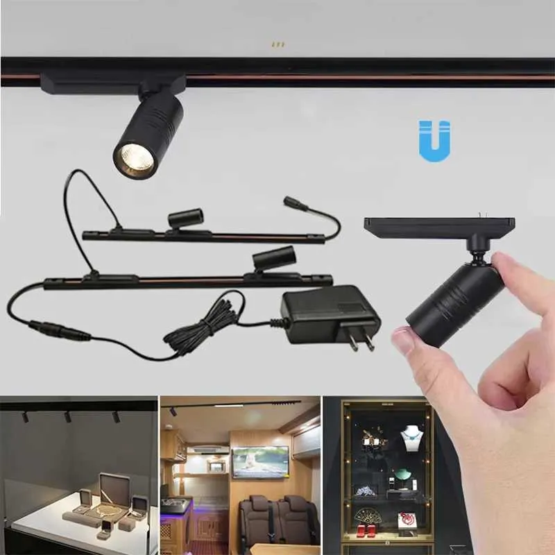Y240821 LED Cabinet Lights Mini Magnetic Track Lamp... From Honey_fruit ...