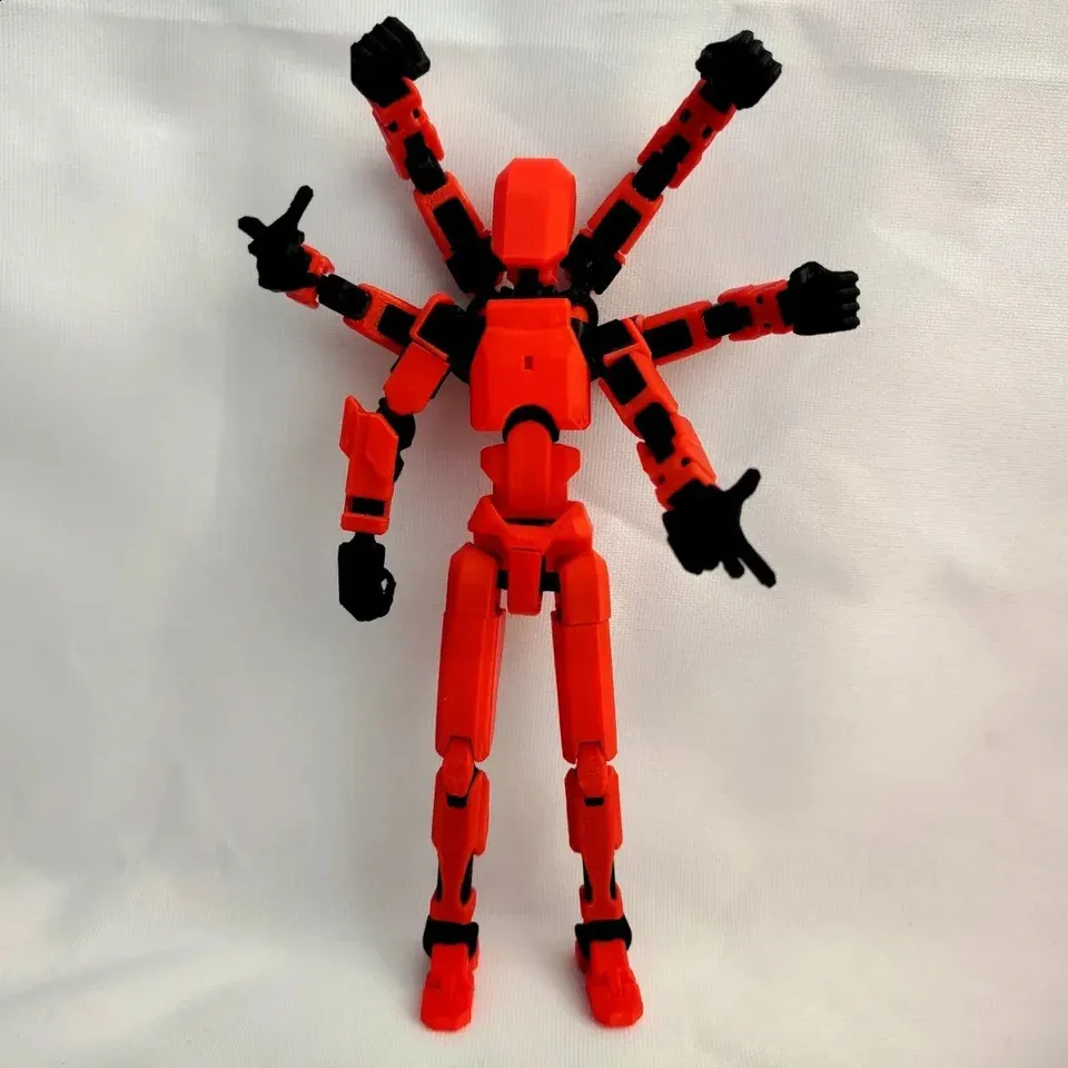 Six-Armed Articulated Human Toy Model - 17cm 3D Printed Action Figure ...