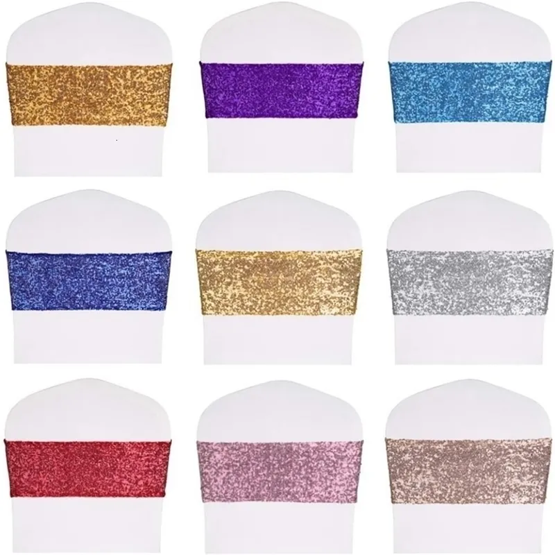 Shimmering Sequin Chair Sashes for Weddings, Receptions, Parties, and ...