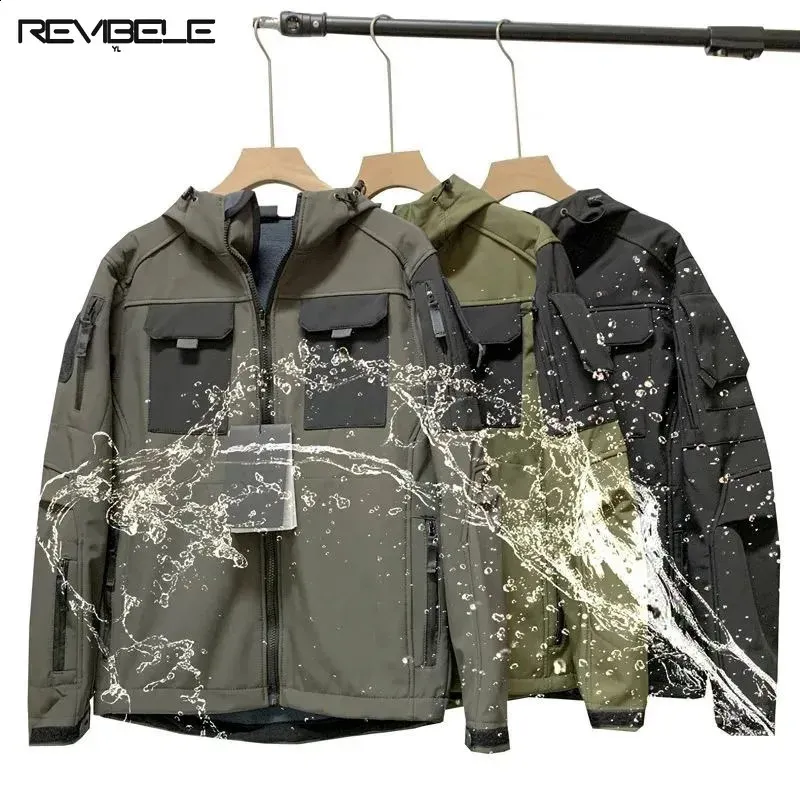 Waterproof Winter Fleece Jackets Men Military Shark Skin Soft Shell ...