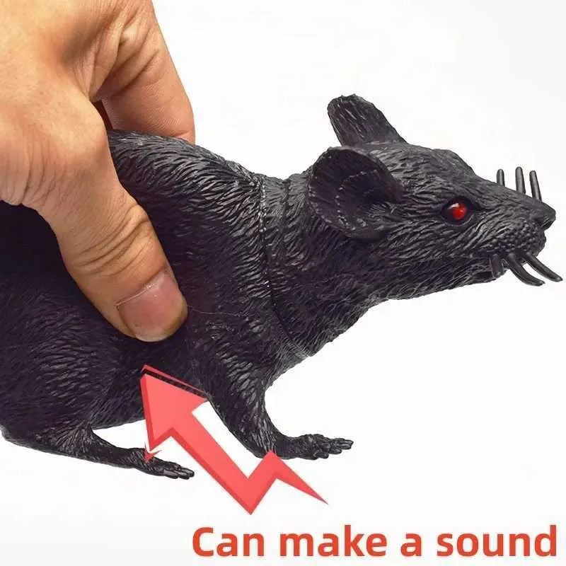 Lifelike Fake Rat Toy Set - 20cm Realistic Mouse Model for Halloween ...