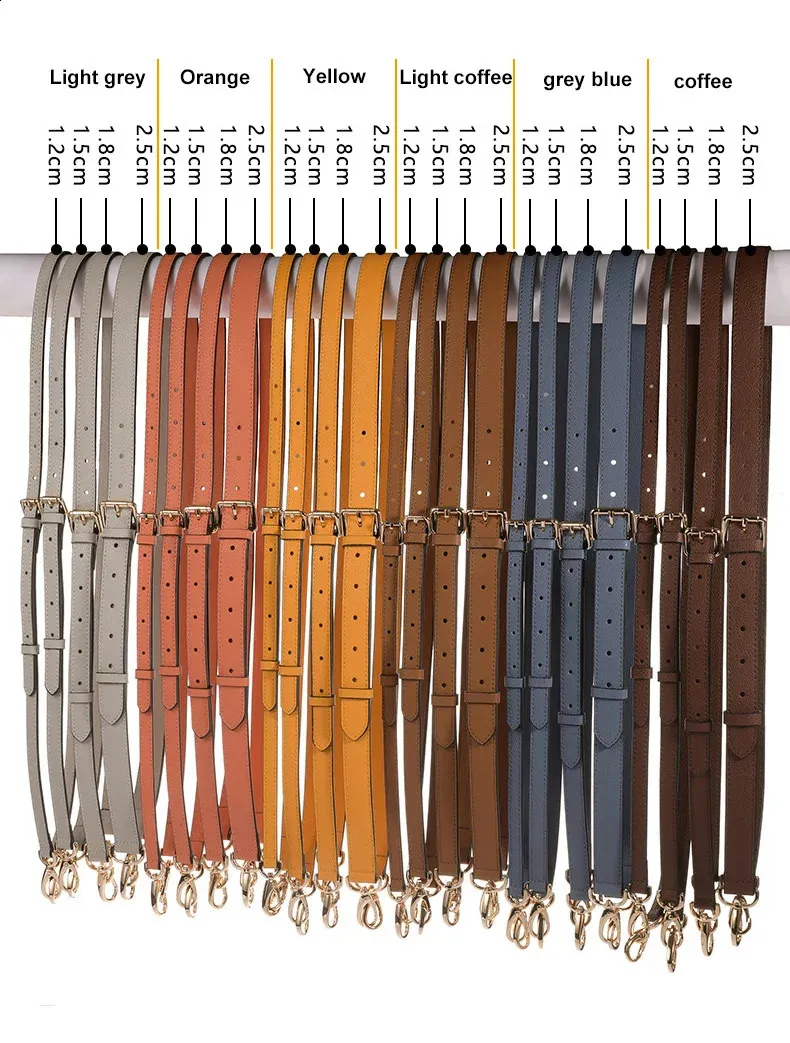 Premium Leather Handbag Strap with Lychee Pattern & Gold Buckle ...