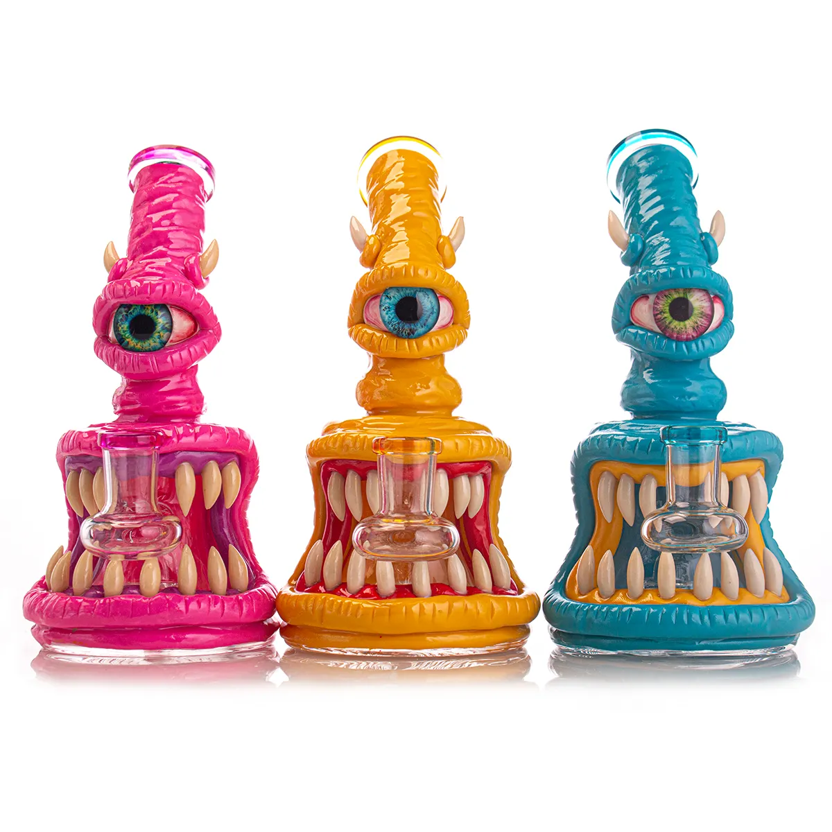 Heady Glass Unique Bongs 3d Style Hookahs Showerhead Perc Percolator Glass Bong 14mm Female With