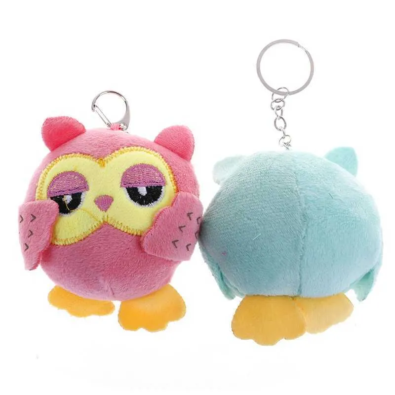 Cute Owl Plush Keychain - 9cm Mini Stuffed Animal Pendant, Perfect ...